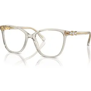 SWAROVSKI 52mm Square Eyeglasses - Beige
