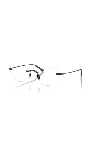 FERRARI 55mm Irregular Rimless Eyeglasses - Black