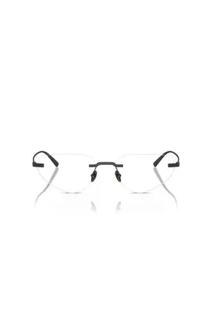 FERRARI 55mm Irregular Rimless Eyeglasses - Black