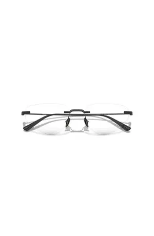 FERRARI 55mm Irregular Optical Glasses - Black