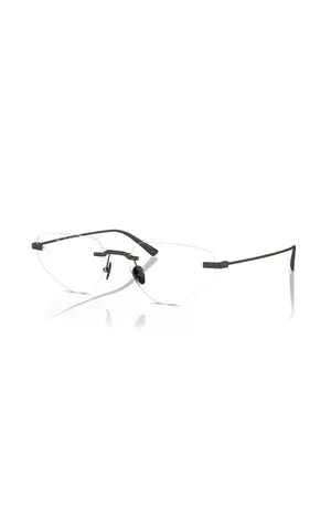 FERRARI 55mm Irregular Rimless Eyeglasses - Grey