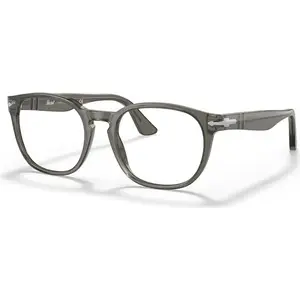 Persol 52mm Round Eyeglasses - Grey