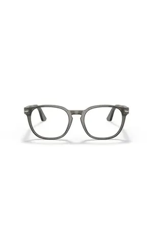 Persol 52mm Round Eyeglasses - Grey