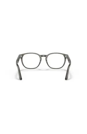 Persol 52mm Round Eyeglasses - Grey