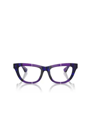Burberry 50mm Rectangle Full Rim Optical Glasses - Violet