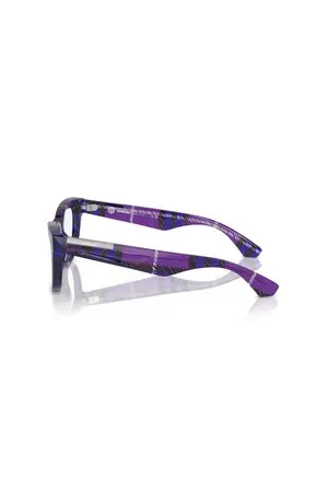 Burberry 50mm Rectangle Full Rim Optical Glasses - Violet