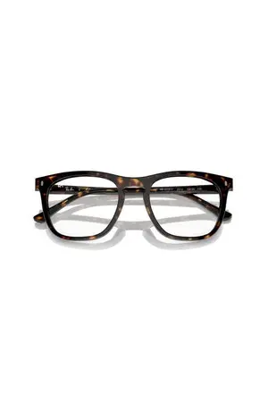 Ray-ban 51mm Square Optical Glasses - Tortoise