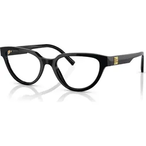 Dolce & Gabbana 53mm Butterfly Optical Glasses - Black