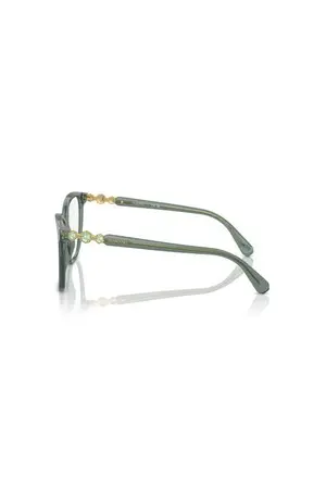 SWAROVSKI 54mm Square Eyeglasses - Green