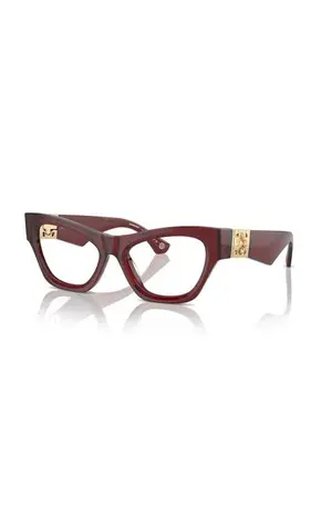 Burberry 53mm Cat Eye Optical Glasses - Red