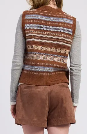 JACQUIE THE LABEL Fair Isle Sweater Vest