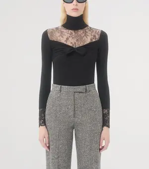 Valentino Garavani Virgin Wool Bow Top