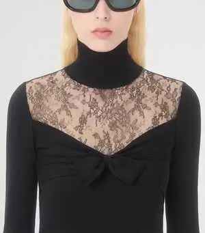 Valentino Garavani Virgin Wool Bow Top