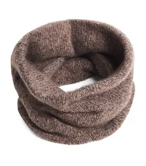 Johnstons Of Elgin Brushed Cashmere-silk Snood - Brown
