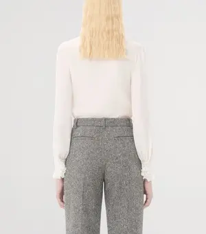 Valentino Garavani Silk Frilled Shirt - Ivory