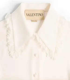 Valentino Garavani Silk Frilled Shirt - Ivory