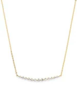 Harrods Diamond Graduating Pendant Necklace - Gold