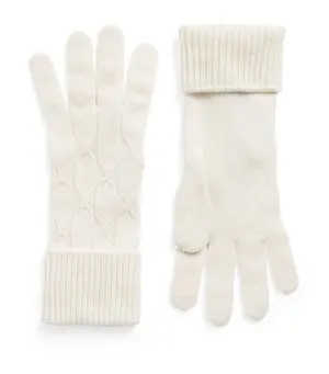 Eleventy Cashmere Knitted Gloves - White