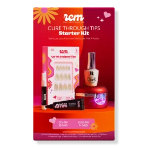 RED CARPET MANICURE Gel-on Cure Through Designed Nail Art Tips Starter Kit - One-color