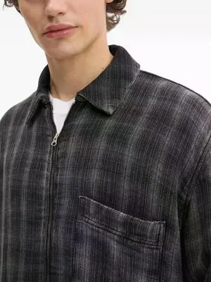 WON HUNDRED Plaid Zip-up Shirt