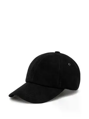 Paul Smith Leather Baseball Cap - Black