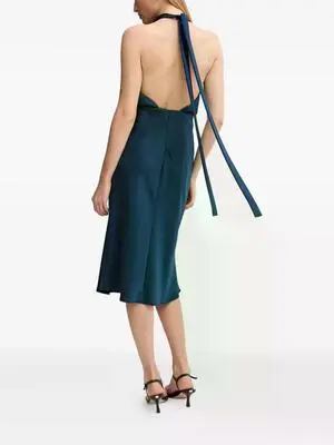SANDRO FERRONE Halterneck Draped Midi Dress