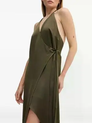 SANDRO FERRONE Halterneck Maxi Dress