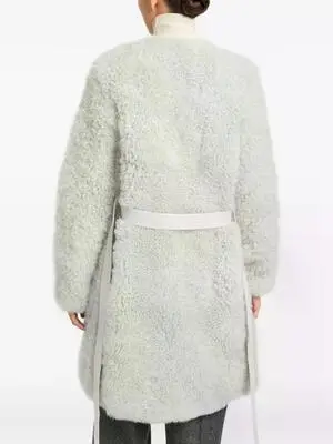 YVES SALOMON Shearling Belted Coat