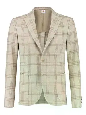 LUIGI BORRELLI Checked Single-breasted Blazer