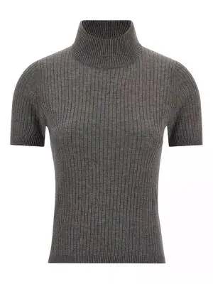 Max Mara Janagy Ribbed High-neck Sweater - Grey