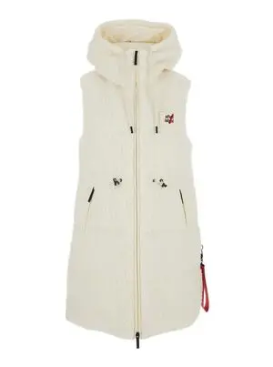 AFTER/LABEL Cortina Sleeveless Down Jacket With Logo Patch - White
