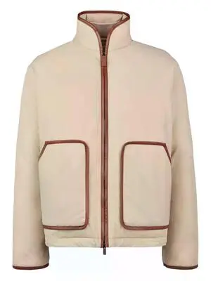 TOD'S Leather Trim Down Jacket