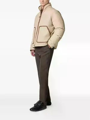 TOD'S Leather Trim Down Jacket