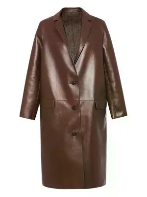 YVES SALOMON Panelled Leather Coat