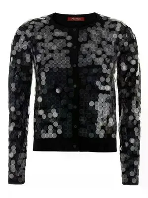 Max Mara Necton Sequin-embellished Cardigan - Black