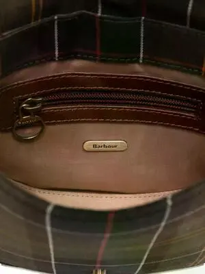 Barbour Tartan Pattern Satchel Bag