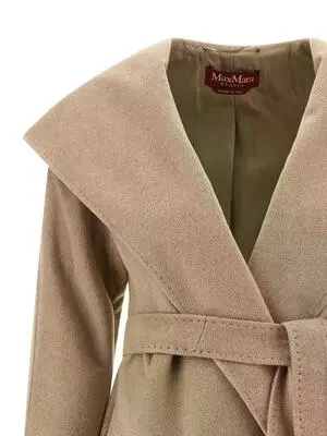 Max Mara Hooded Knotted Coat - Neutrals