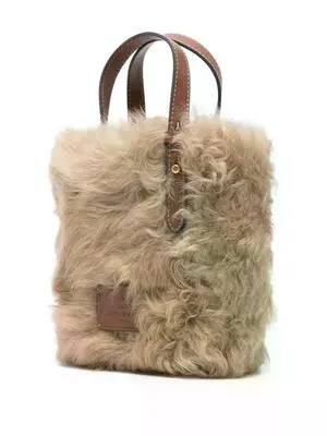 ANYA HINDMARCH Eye-detail Shearling Tote Bag