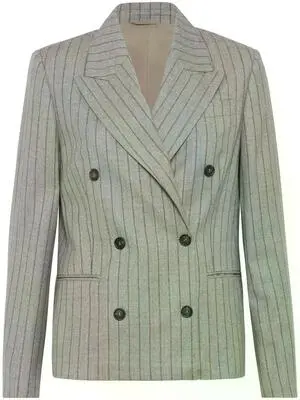 Brunello Cucinelli Pinstripe Double-breasted Blazer