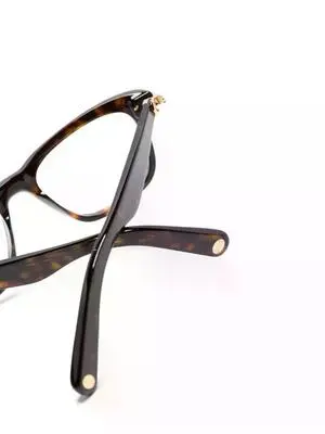 Cartier Rectangle-frame Tortoiseshell Eyeglasses