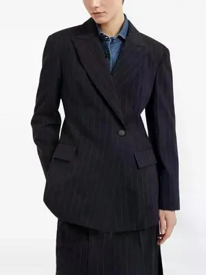Brunello Cucinelli Pinstripe Monili-trim Blazer
