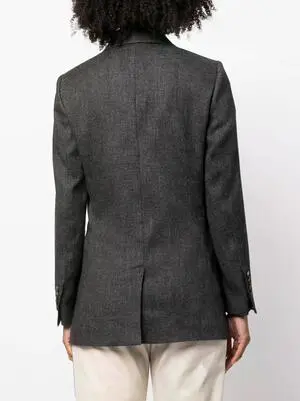 Brunello Cucinelli Mélange-effect Double-breasted Blazer