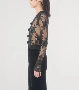 Valentino Garavani Lace Shirt With Bow Detail
