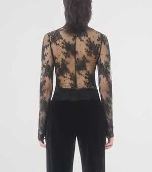 Valentino Garavani Lace Shirt With Bow Detail