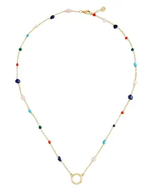 ANABEL ARAM Milos Bead Station Strand Necklace