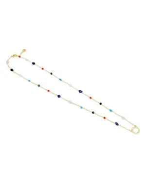 ANABEL ARAM Milos Bead Station Strand Necklace
