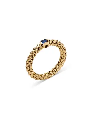 FOPE 18k Yellow Souls Blue Sapphire Flex'it Ring - Gold