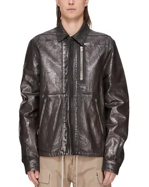 Rick Owens Concealed Zip Front Jacket - Bronze