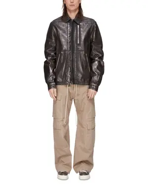 Rick Owens Concealed Zip Front Jacket - Bronze