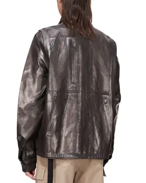 Rick Owens Concealed Zip Front Jacket - Bronze